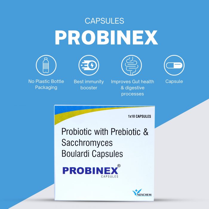 Probinex Probiotics and Prebiotic supplement nutrition daily high potency Multi strain Capsules ...